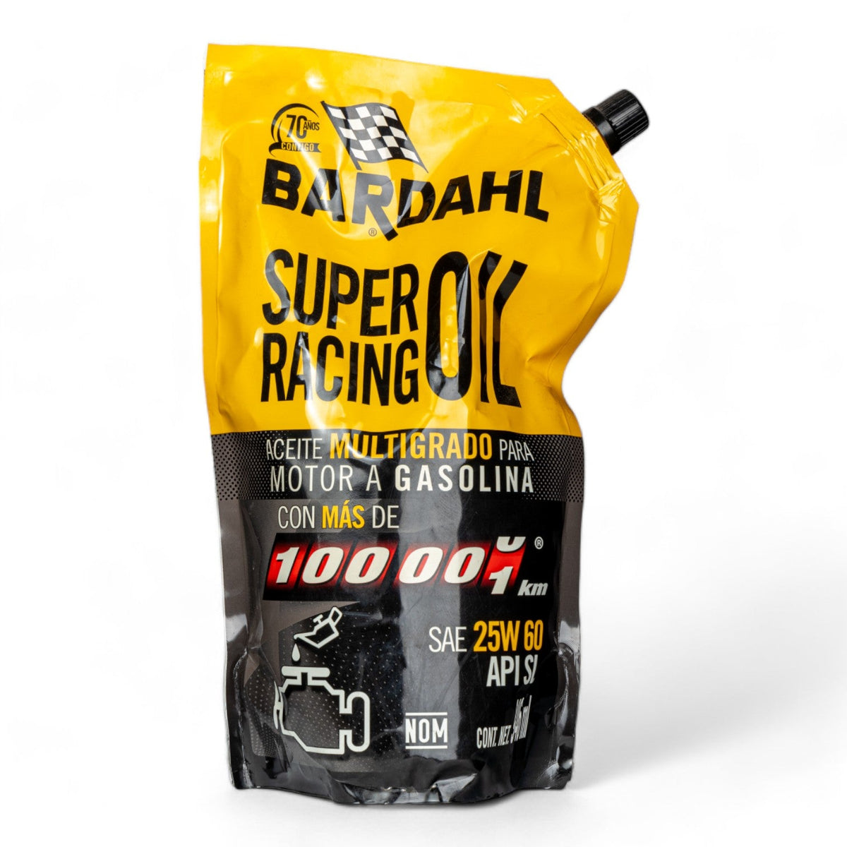 ACEITE BARDAHL PARA MÁS DE 100,000 KM SAE 25W60 SL DOYPACK, 946ML - FERRETERÍA WITZI